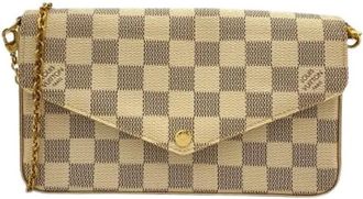 Louis Vuitton Pre-owned Pochette Felicie Damier Azur Sac bandouli&egrave;re - Femme - Pre-owned - Brun - Taille: ONE Size