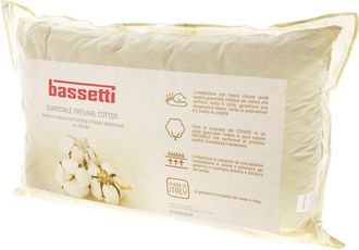 Bassetti Natural Cotton Kissen, hergestellt in Italien, reine nat&uuml;rliche Baumwolle, unbehandelt, 50 x 80 cm