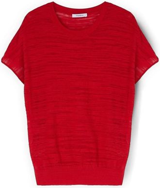 Motivi Femme, Pulls, Rouge, Taille: 36 FR Flamed Knit Sweater