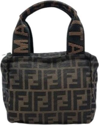 Fendi Pre-owned Sac Mini en Toile - Femme - Pre-owned - Brun - Taille: ONE Size