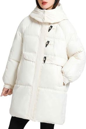 Generic Blouson Femme Hiver Manteau Grande Taille Parka Longue Doudoune Pour Femme Manteau D Hiver Zippé à Capuche Avec Poches Chauffant Thermique Veste Chaud