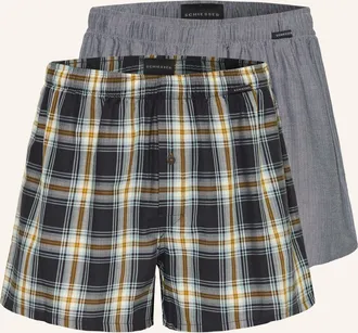 Schiesser 2er-Pack Web-Boxershorts grau