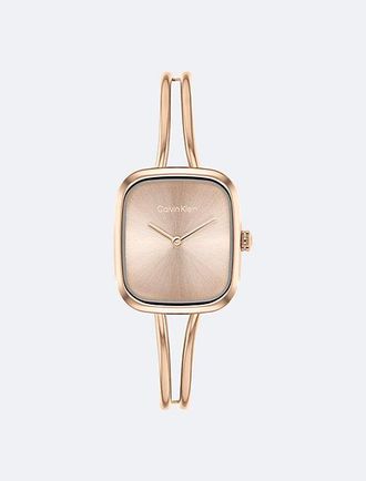 Calvin Klein Geformte Quadratische Armbanduhr - Rose Gold Ip - Damen - Einheitsgröße