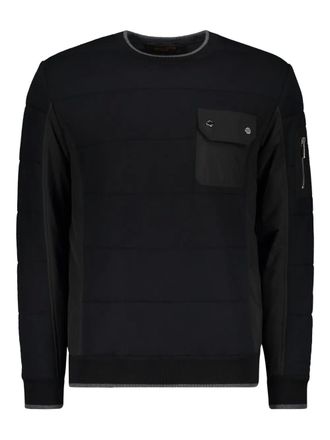 Moorer pull &agrave; poche poitrine - Noir