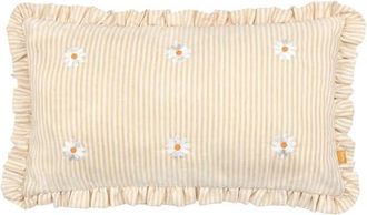 furn. Kissenbezug mit bestickten R&uuml;schen von Les Fleurs - Daises - 30 x 50 cm, G&auml;nsebl&uuml;mchen