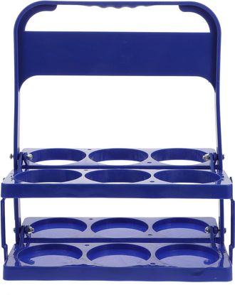 NUOBESTY VICASKY Faltbarer Bierflaschenhalter Kunststoff Tragbarer Flaschentr&auml;ger mit Griff Kompakter Getr&auml;nkekorb f&uuml;r Bier und Weinflaschen Platzsparender Org