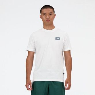 New Balance Herren Sport Essentials Logo T-Shirt in Weiß, Baumwolle, Größe 2XL