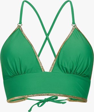 La Nouvelle Haut de maillot de bain Ambre &agrave; liser&eacute; brillant