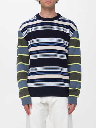 Paul Smith Pull ample &agrave; col rond en laine et coton &agrave; rayures multicolores