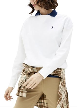 Ralph Lauren Damen Sweat Pullover (as3, Alpha, m, Regular, Regular, Wei&szlig;)