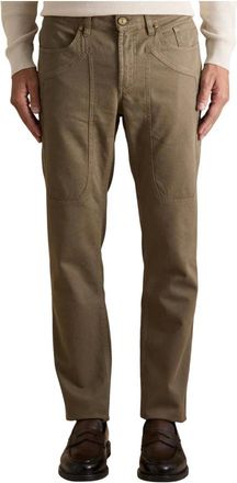 Jeckerson Homme, Jeans, Vert, Taille: W29 Pantalon Zipp&eacute; et Boutonn&eacute; en M&eacute;lange de Coton