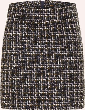 HUGO BOSS Bouclé-Rock Valedi Mit Glitzergarn braun