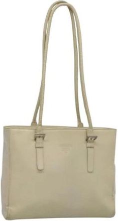 Prada Pre-owned Cuir sacs-prada - Femme - Pre-owned - Beige - Taille: ONE Size