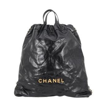 Chanel Pre-owned Vintage Leather Backpack - Femme - Pre-owned - Noir - Taille: ONE Size