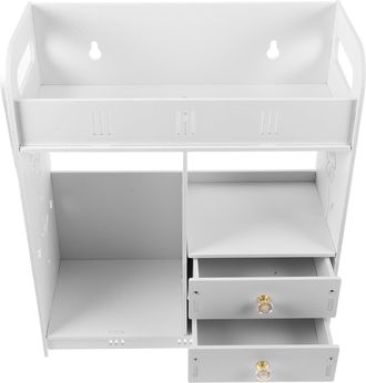 Valiclud Wandregal Bad Holz Wandmontage Mehrschichtiges Aufbewahrungssystem Großes Badezimmer Regal Hängeregal Robust Großes Fassungsvermögen Badezimmer Organi