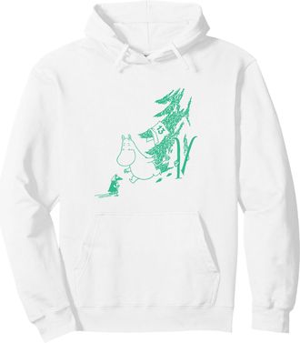 Moomin Green Moomintroll Apres Ski Wintersport Spiele Pullover Hoodie