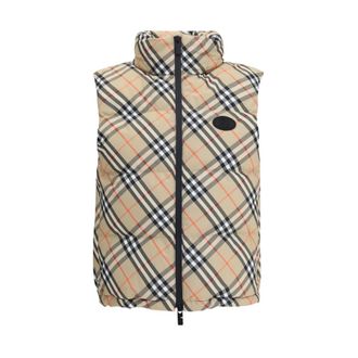 Burberry Check Weste Daunenjacke - - Jackets - Damen - Mehrfarbig - L