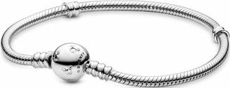 Pandora Klassisches Schlangenketten-Armband mit Mickey Maus-Verschluss - - Accessories - Damen - Grau - ONE SIZE