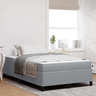 vidaXL Letto A Molle Grigio Chiaro, Nero 120 X 190 Cm - Vidaxl
