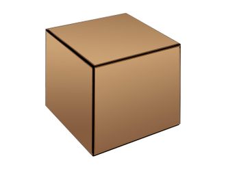 Vente-Unique Pascal Morabito-Beistelltisch mit Rauchspiegelglas und MDF - Braun - CUBIX