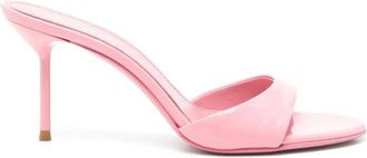 PARIS TEXAS Femme, Chaussures, Rose, Taille: 36 EU Mules en Cuir Verni Rose &agrave; Bout Ouvert