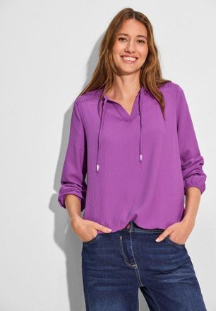 Cecil Langarmbluse im angenehmen Materialmix