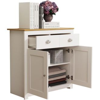 VCM Commode et sideboard Balusa H. 81 x L. 82 x P. 35 cm Blanc