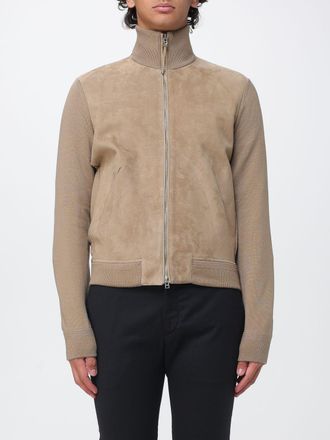 Tom Ford Cardigan en cuir su&eacute;d&eacute; avec col montant et fermeture zipp&eacute;e