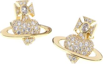 Vivienne Westwood Crystal-Embellished Orb Earrings - Gold