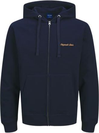 Jack & Jones Zip Hood Jornorrebro EMB Noos Sweat zipp&eacute; &agrave; Capuche, Ocean Cavern, L Homme