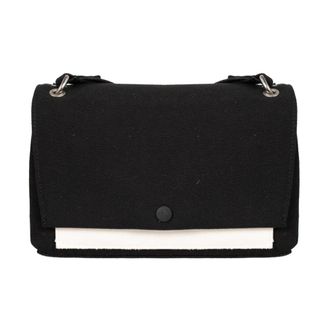 Calvin Klein Elegante Zwei-F&auml;cher-Umh&auml;ngetasche - - Bags - Damen - Schwarzk - ONE SIZE
