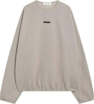 Fear of God Homme, Sweatshirts et sweats &agrave; capuche, Gris, Taille: M Felpa Girocollo