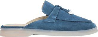 Estro & Luminara Femme, Chaussures, Bleu, Taille: 39 EU Mules bleues pour femmes en velours italien v&eacute;ritable de qualit&eacute; sup&eacute;rieure Estro Er00119612