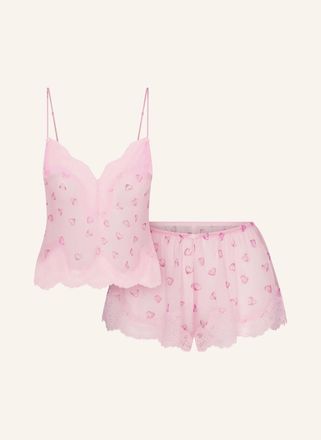 SKIMS Skims Shorty-Schlafanzug Skims Romance Lace Aus Seide rosa