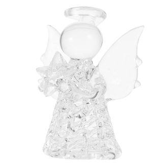 Hemobllo Elegante Glas engelfigur H&auml;ngende Dekoration aus Durchsichtigem Glas Kreative Wohnraum deko Filigrane Engel Form Leichtes Design als Wand Fensteranh&auml;n