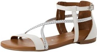 Tamaris Sandales pour Femme, Sandales pour Femme, Semelle int&eacute;rieure TOUCHit, White Combi, 40 EU