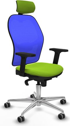 Piqueras y Crespo Chorquera B&uuml;rostuhl mit 2D-Armlehnen, h&ouml;henverstellbarer Lendenwirbelst&uuml;tze und Kopfteil, h&ouml;henverstellbar und neigbar. Ausgestattet mit 5 Positionen,