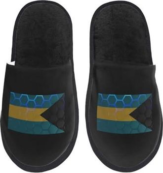 Generic Antid&eacute;rapant Pantoufles Drapeau des Bahamas Chausson Maison Classiques Chaussons en Feutre pour Adulte Femme Ext&eacute;rieur M
