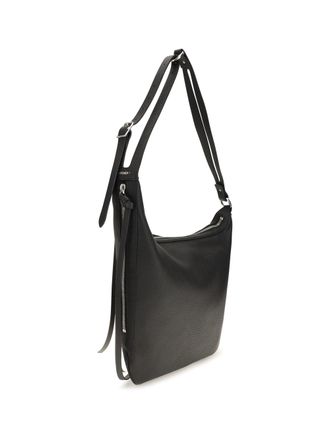 Fendi Oyster Calfskin Leather Shoulder Bag - Black