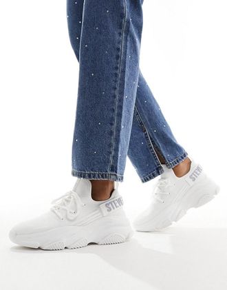 Steve Madden Protege-E - Sneaker in Wei&szlig; mit dicker Sohle