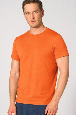 Hempage Hempage Herren vegan T-Shirt Slim Fit Nectarine Orange