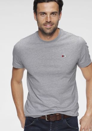 Kangaroos T-Shirt KANGAROOS, Herren, Gr. 4XL (68/70), grau (grau, meliert), Single Jersey, Obermaterial: 90% Baumwolle, 10% Viskose, meliert, normal, Rundhals, 