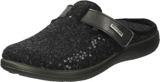Rohde 6556 Bari Schuhe Damen Hausschuhe Pantoffeln Softfilz Weite G, Größe:36 EU, Farbe:Grau