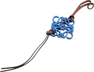 Loewe unisex, Pre-owned, Bleu, Taille: ONE Size Porte-cl&eacute;s en cuir Pre-owned