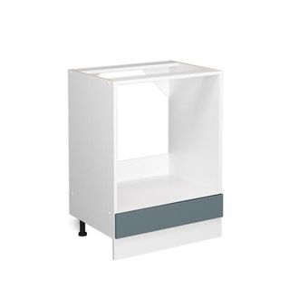 Vicco Meuble Bas Universel R-Line, Bleu-Gris/Blanc, 60 cm avec Grande Niche, sans Plan de Travail