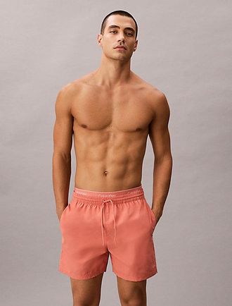 Calvin Klein Short de bain mi-long avec cordon de serrage - CK Essentials
