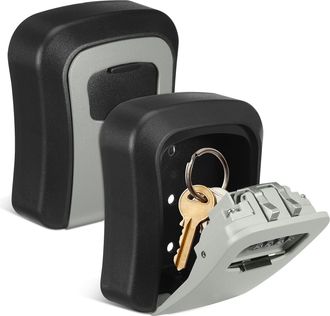 DOITOOL NOLITOY 2 Sätze Wandmontierter Schlüsselbox mit Zahlencode Wetterfeste Schlüsselbox für Schlüssel Zugangskarten und Kleine Gegenstände Sicherer Kombin