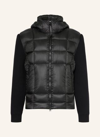C.P. Company Daunenjacke Im Materialmix Mit Merinowolle schwarz
