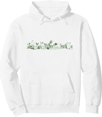 Moomin Moomintroll und Co in der Natur, grüner Druck Pullover Hoodie