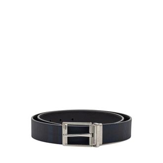 Burberry Ceinture r&eacute;versible TB &agrave; motif Check - Homme - Accessoires - Gris - Taille: 85 CM